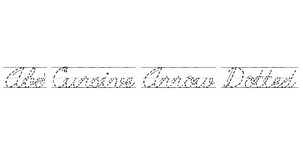 Abc Cursive Arrow Dotted