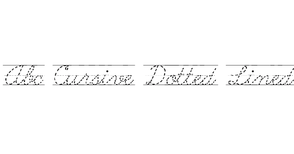 Abc Cursive Dotted Lined